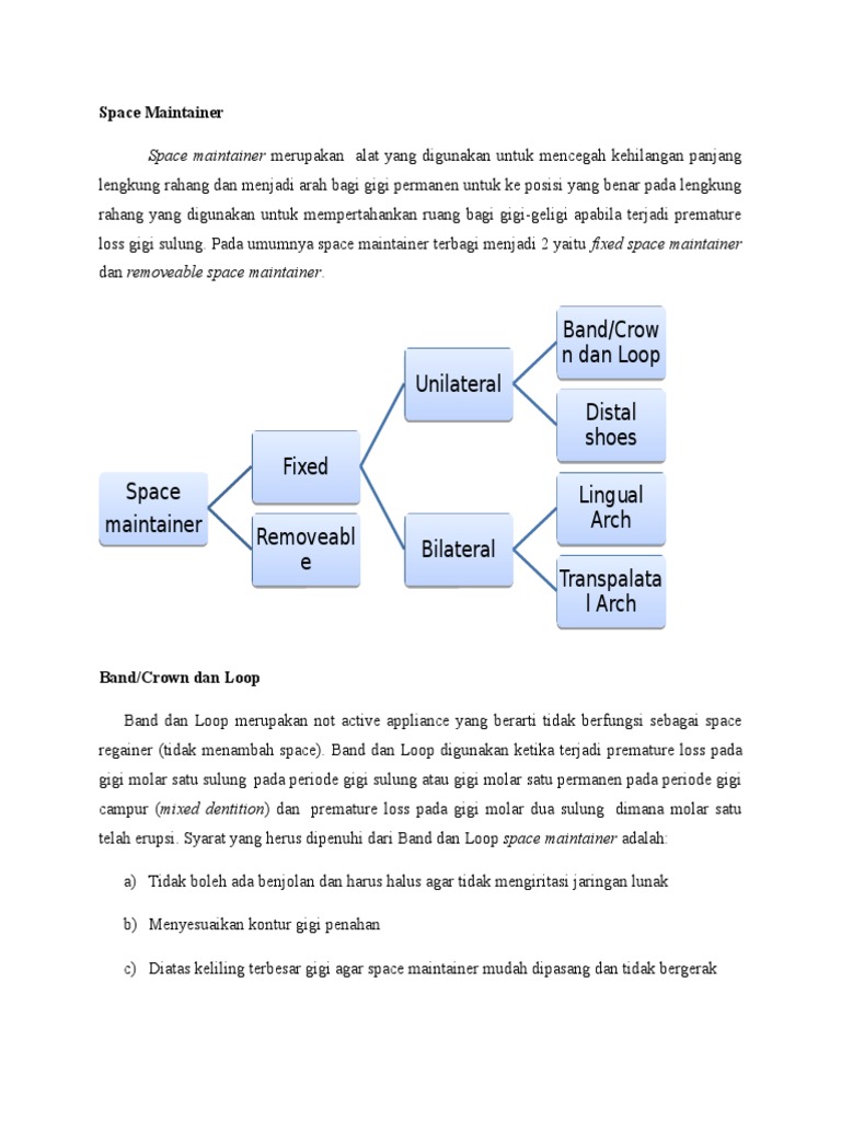 Macam-Macam Space Maintainer | PDF
