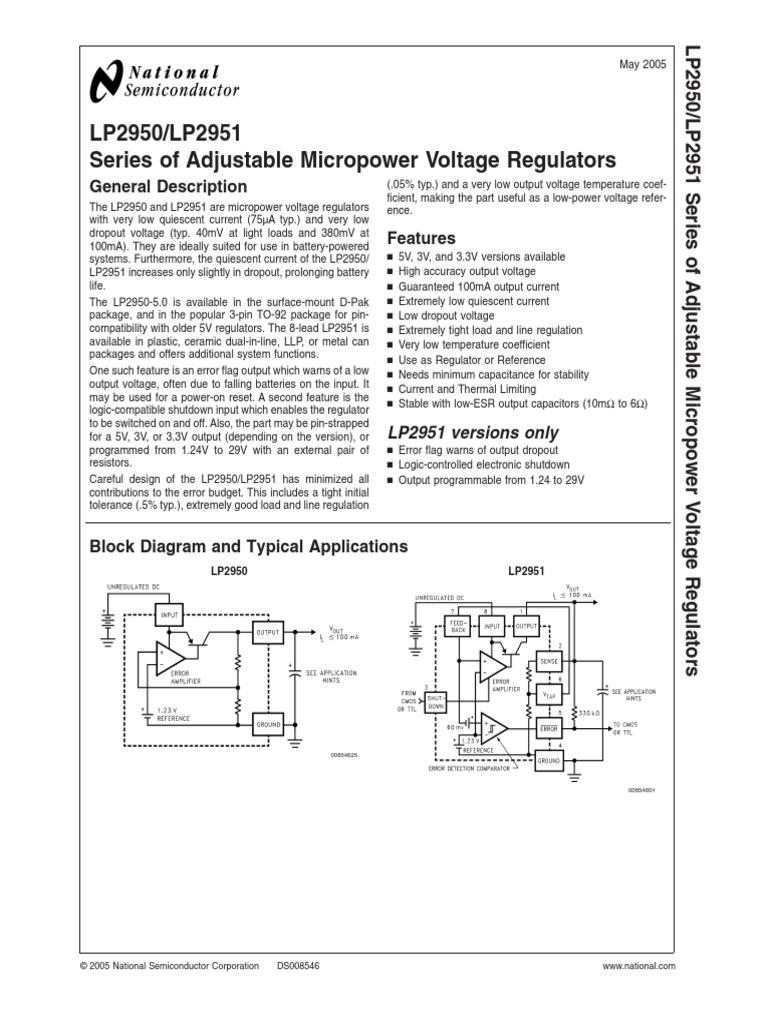 2951acma PDF | PDF | Capacitor | Electric Power