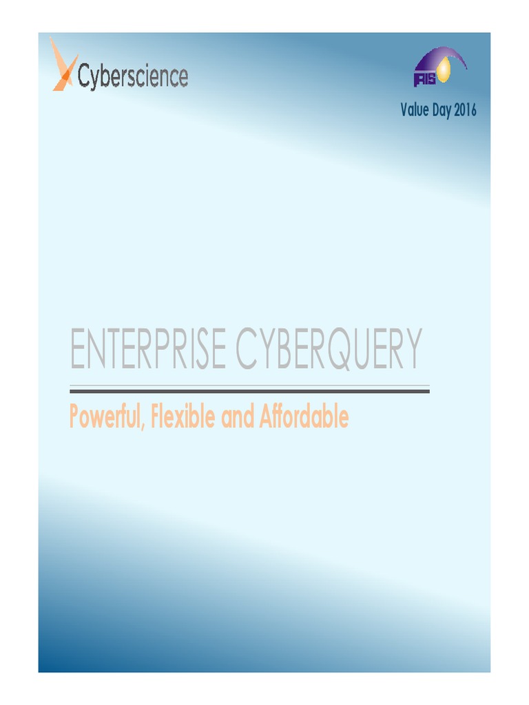 Cyberquery: Fast, Flexible Reporting | PDF | Computers