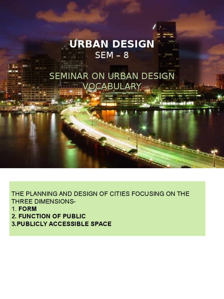 Urban Design Vocabulary | PDF | Accessibility | Urban Design