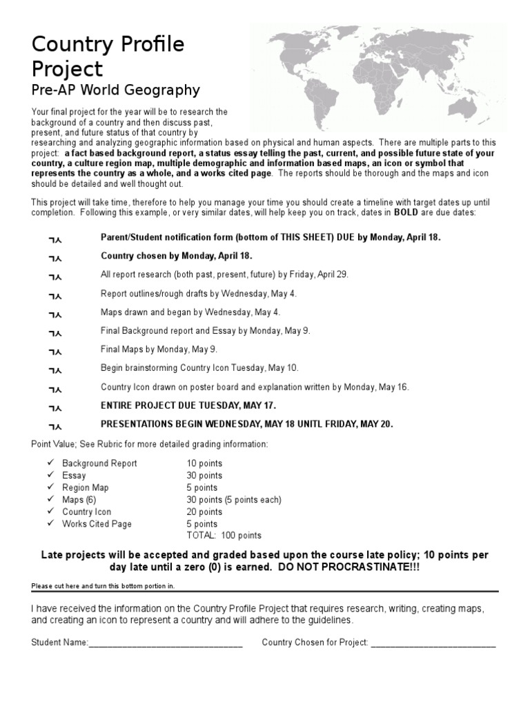 Country Profile Project | PDF | Map | Geography