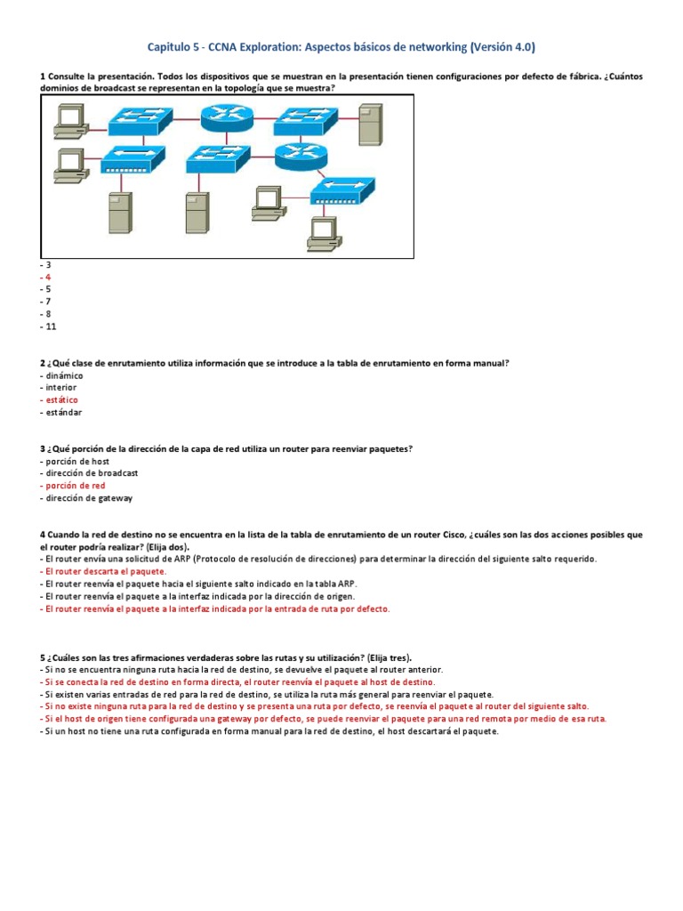 Ccna 1 Capitulo 05 by Mosh | PDF | Enrutador (Computación) | Conmutador de red