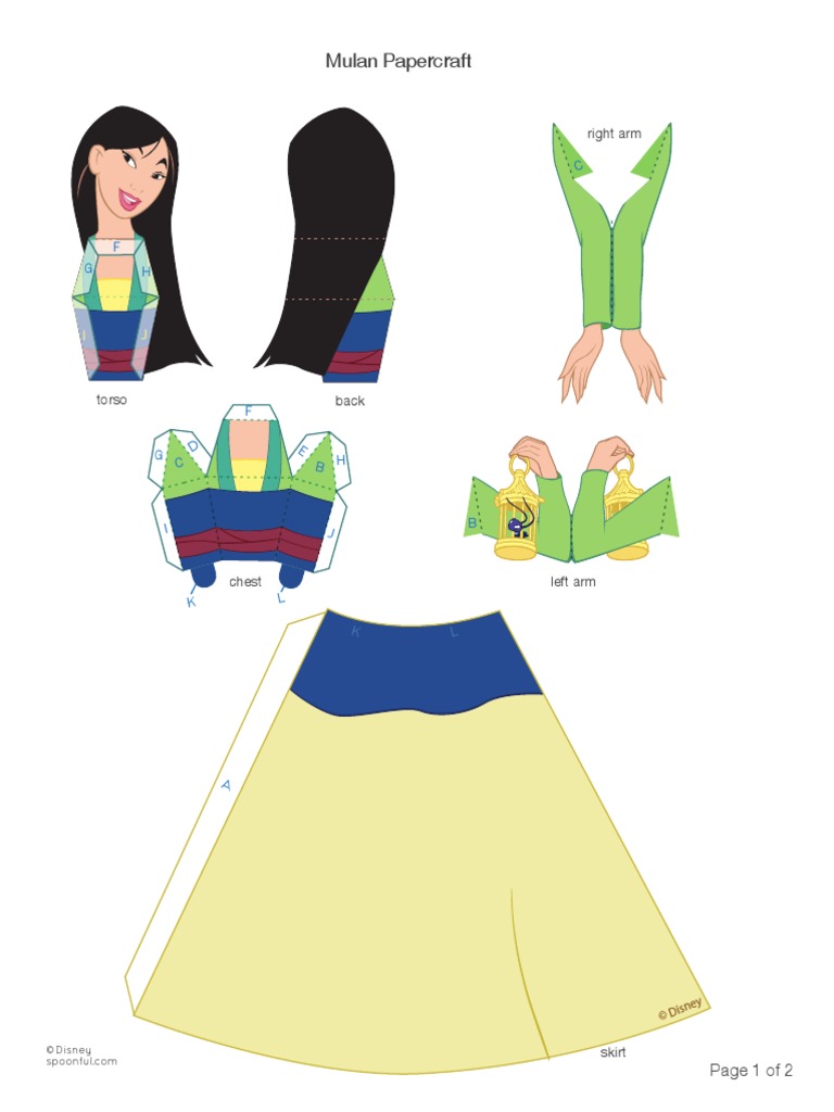 Mulan Papercraft: Right Arm | PDF