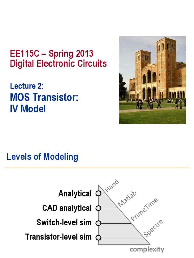 Mos Iv | PDF | Mosfet | Electronic Design