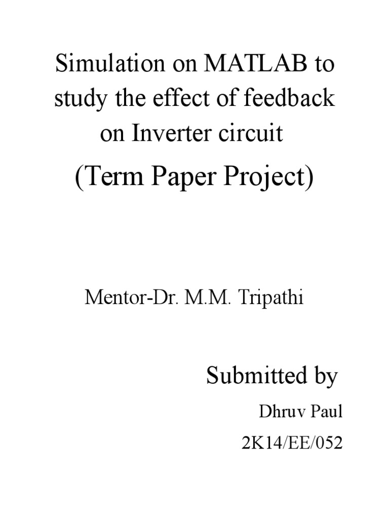 Inverter Feedback Circuit Simulation | PDF | Power Inverter ...