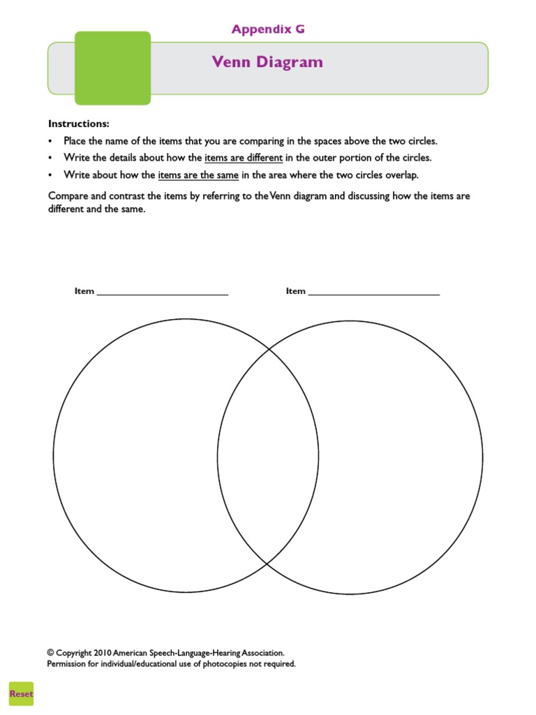 Venn Diagram: Appendix G | PDF