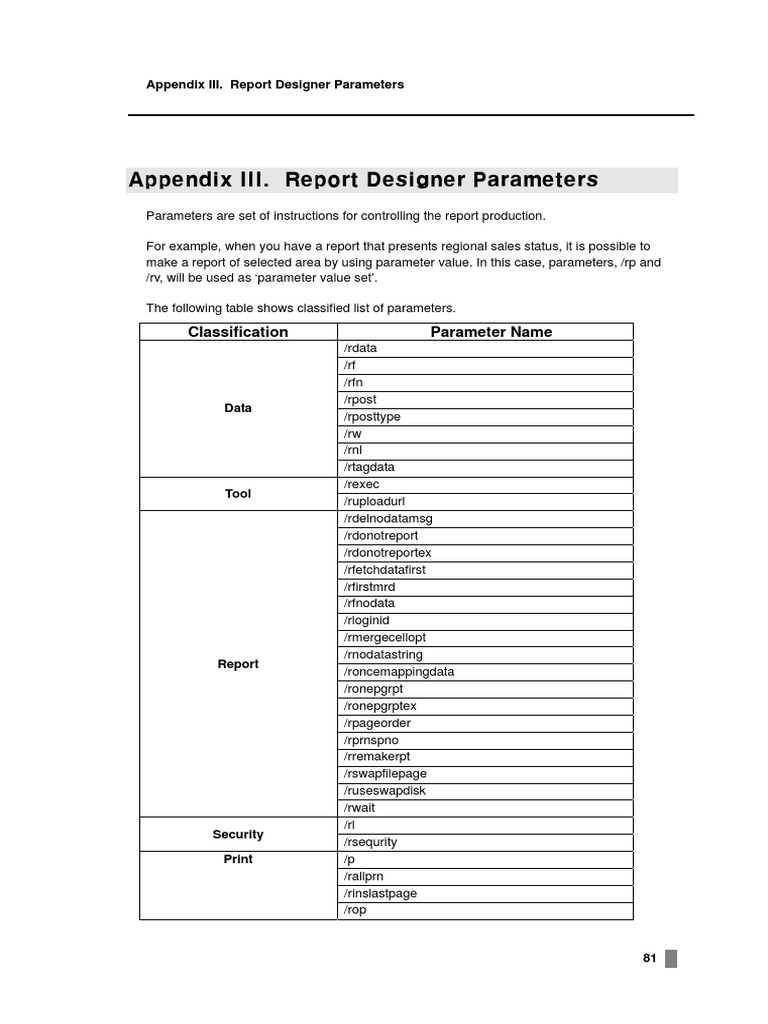 Report Designer Manual - 18.appendix III | Download Free PDF | Comma Separated Values ...