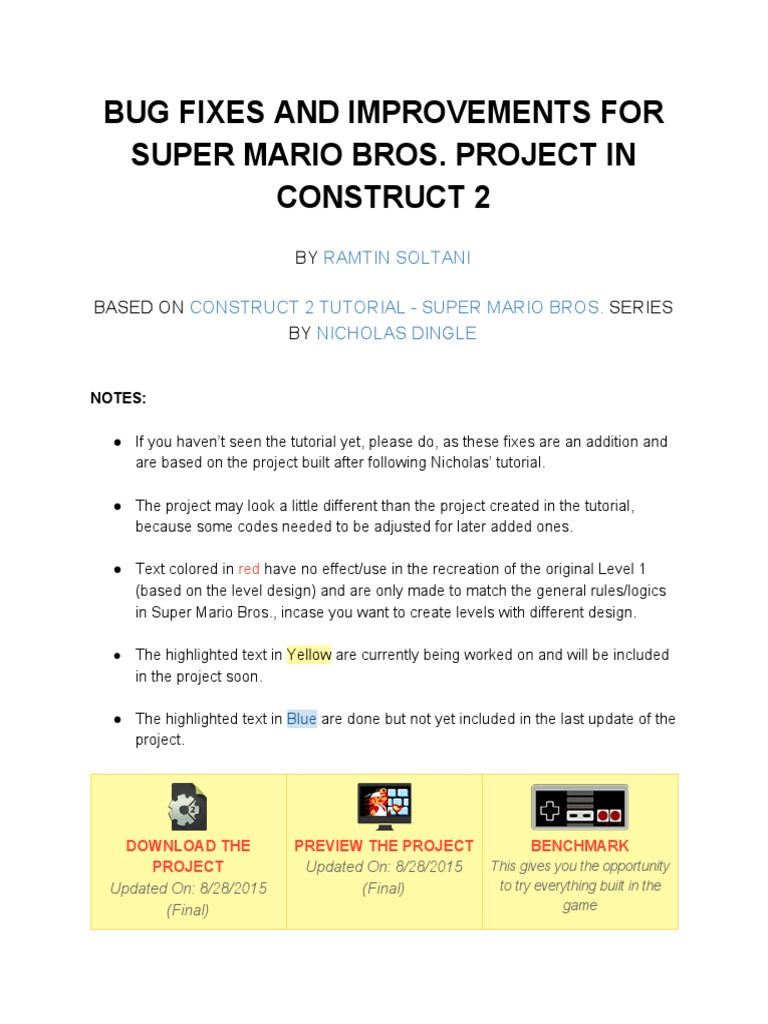 Super Mario Construct 2 | PDF | Mario | Video Games