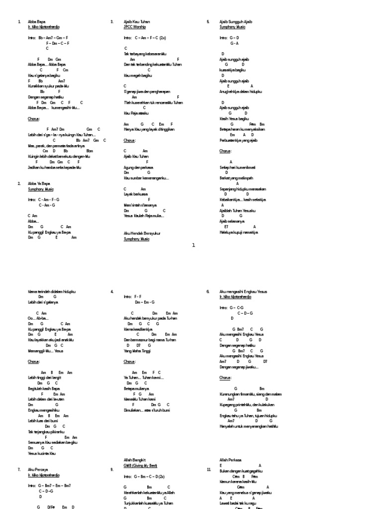 Abba Bapa1 (Tabel) - Landscape | PDF