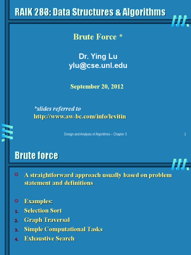 Brute Force | Discrete Mathematics | Algorithms