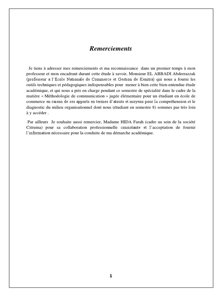 Communication de l'entreprise Citruma | PDF | Maroc | la communication
