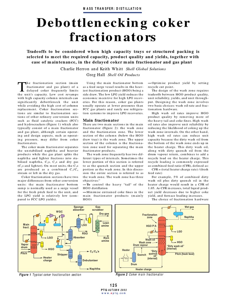Debottlenecking - Fractionator | PDF | Distillation | Oil Refinery