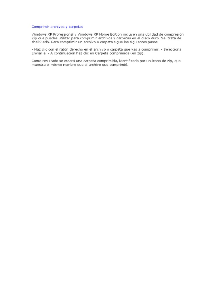 Cómo Comprimir Archivos y Carpetas en Zip | PDF