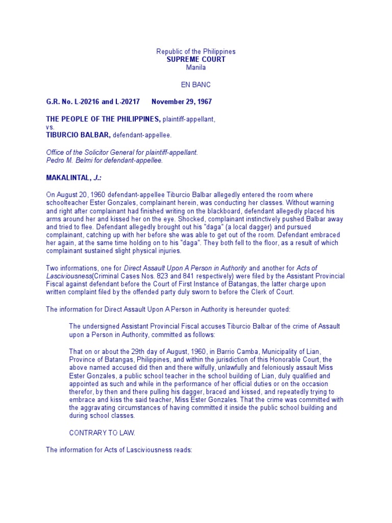 Republic of The Philippines Vs Balbar | PDF