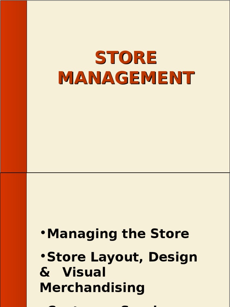 Store Management | PDF | Retail | Sales