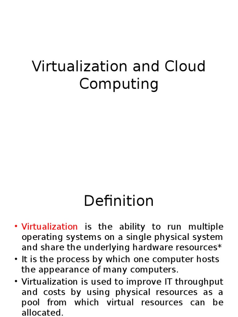Lec 01 | PDF | Virtualization | Virtual Machine