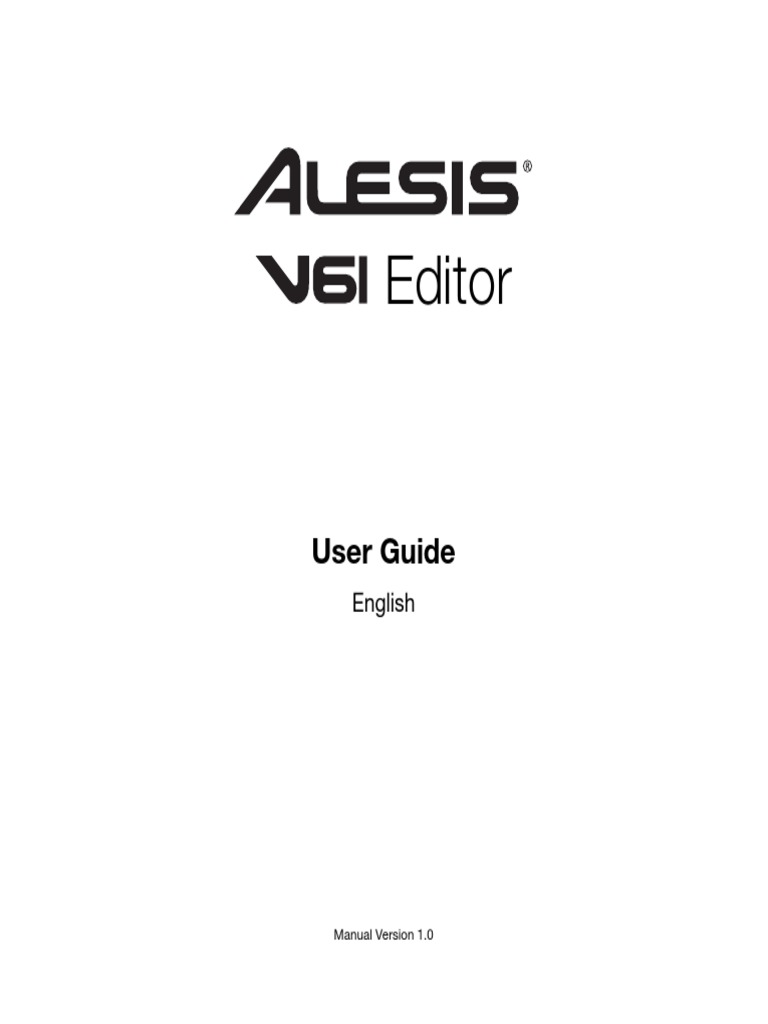 V61 Editor - User Guide - V1.0 | PDF | Computers