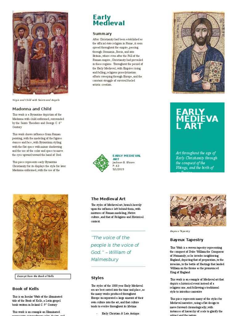 Early Medieval Brochure | PDF | Medieval Art | Middle Ages