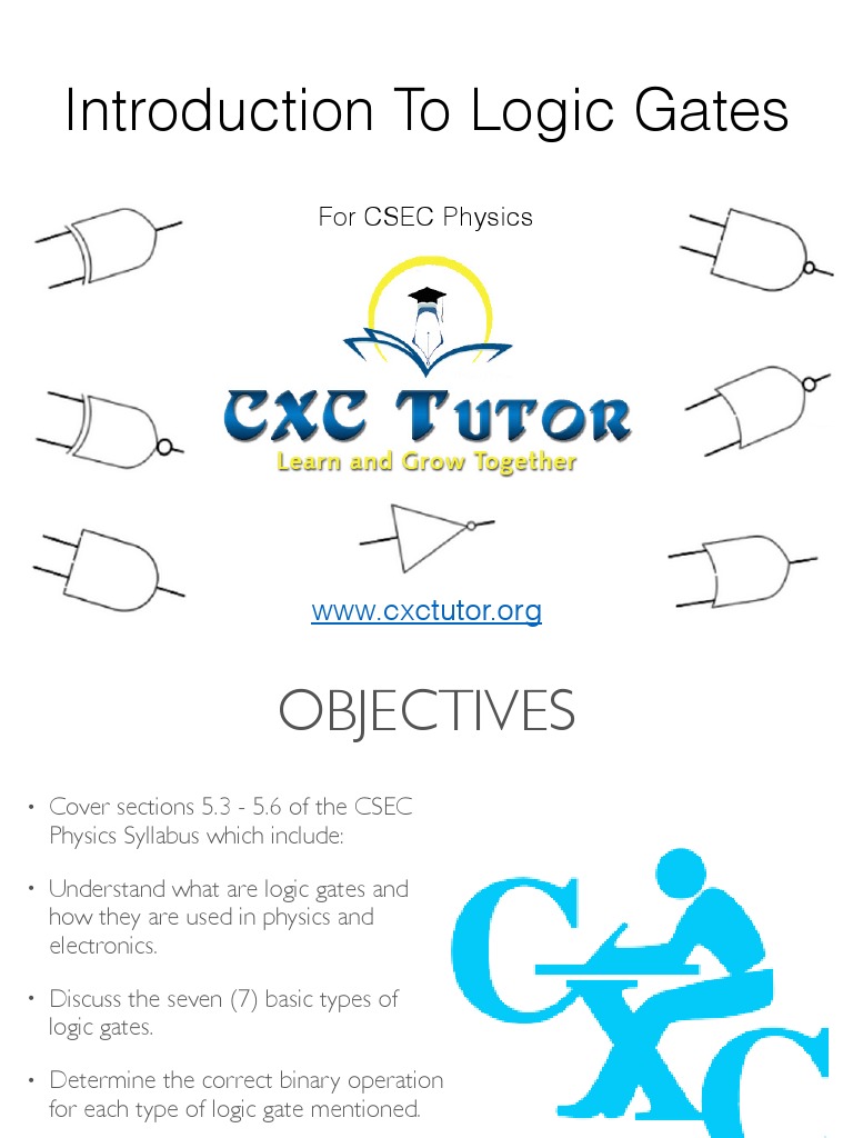 CSEC Physics Review - Introduction To Logic Gates | PDF | Logic Gate ...
