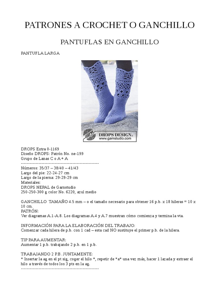Patrones Ganchillo o Crochet | PDF | Tejer | Tejidos
