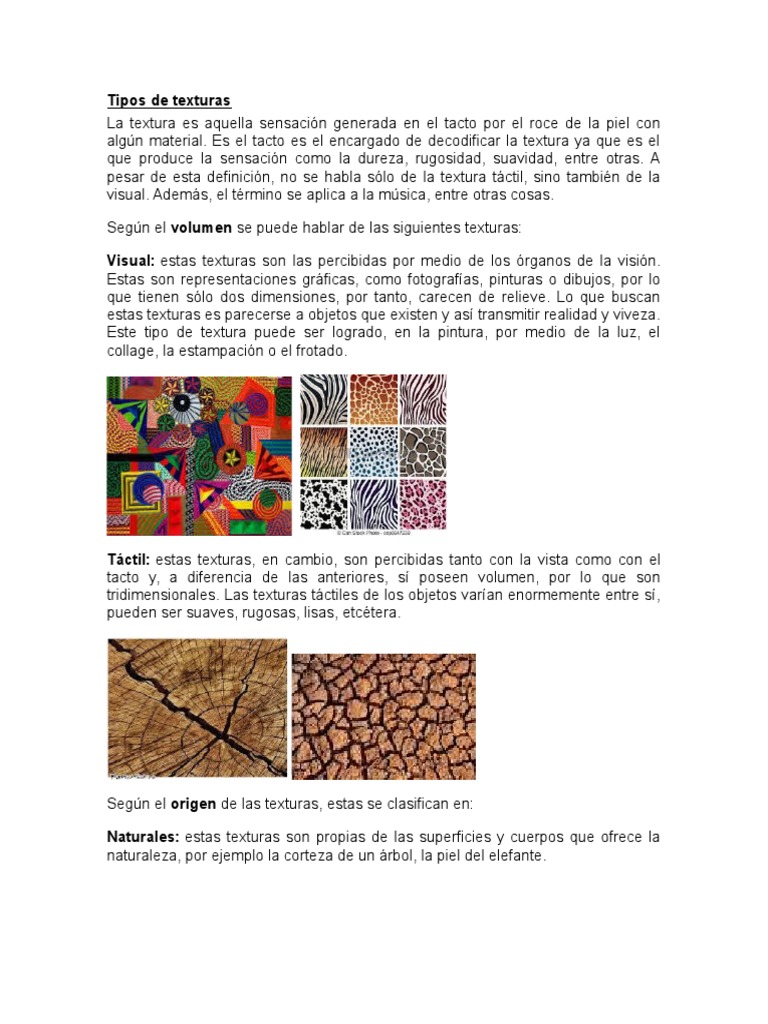 10 Tipos De Texturas : Qué es la textura y por qué es tan importante en ...