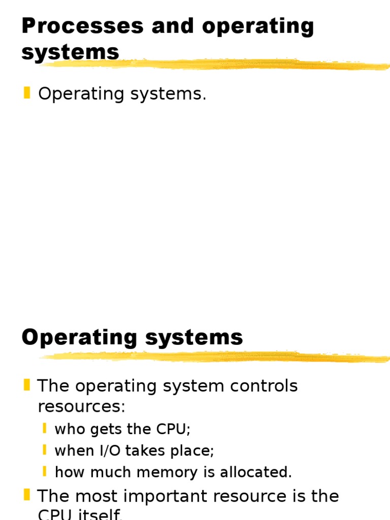 Processes and Operating Systems | PDF | Scheduling (Computing) | Operating System