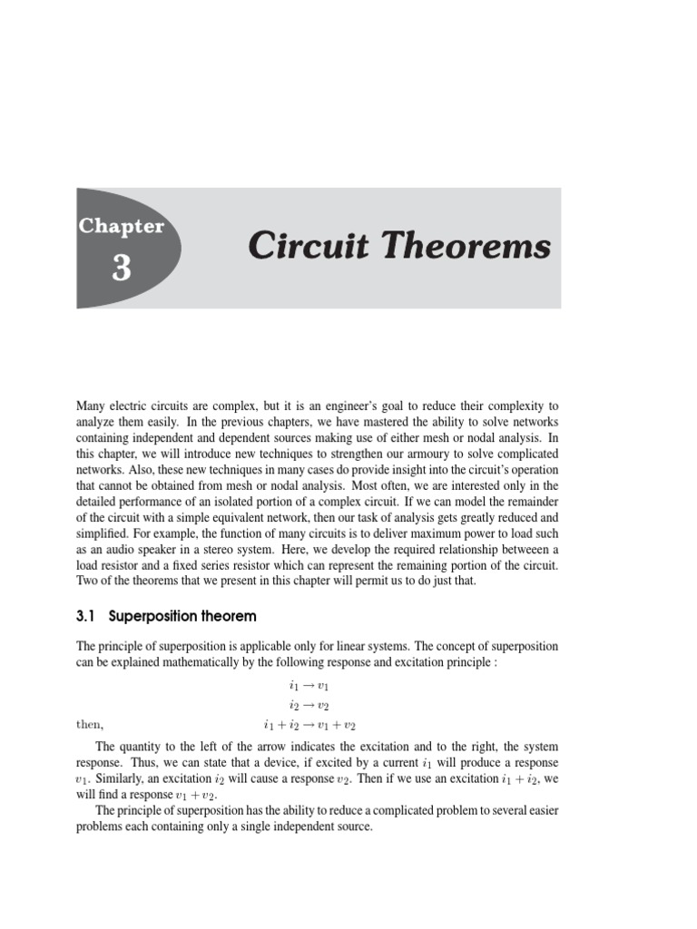 Circuit Theorems | PDF | Electrical Network | Electronic Circuits