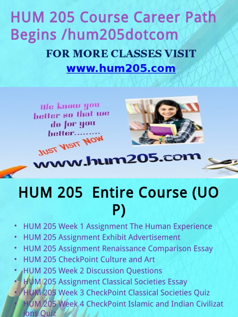 HUM 205 Course Career Path Begins Hum205dotcom | PDF | Civilization