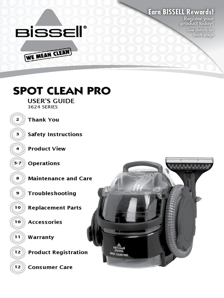 Bissell Spot Clean Pro Manual