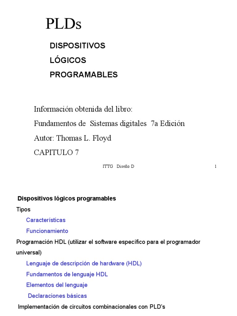 Dispositivos Logicos Programables | PDF | Puerta lógica | Arreglos de ...