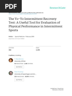 YoYo IR1 Test Reference Table PDF | PDF | Sports Science | Physical ...