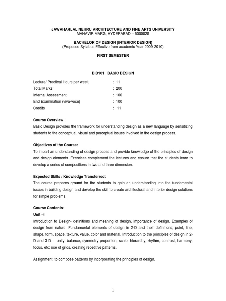 B DESIGN Syllabus I To VIII PDF | PDF | Fiberglass | Design