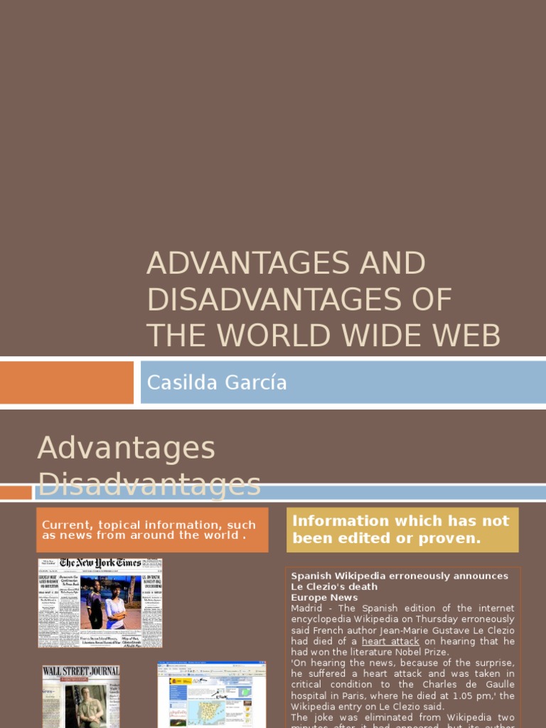 Advantages and Disadvantages of The World Wide Web1 | PDF | Wikipedia ...