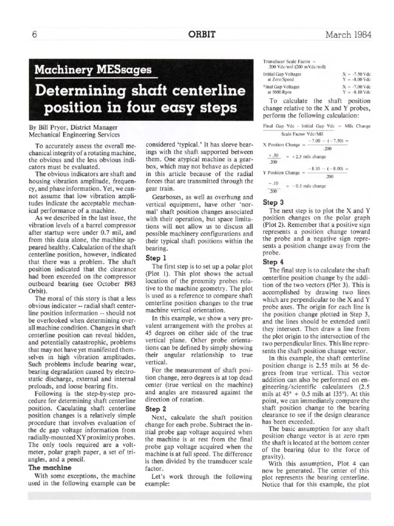 384 Determining Shaft Centerline | PDF