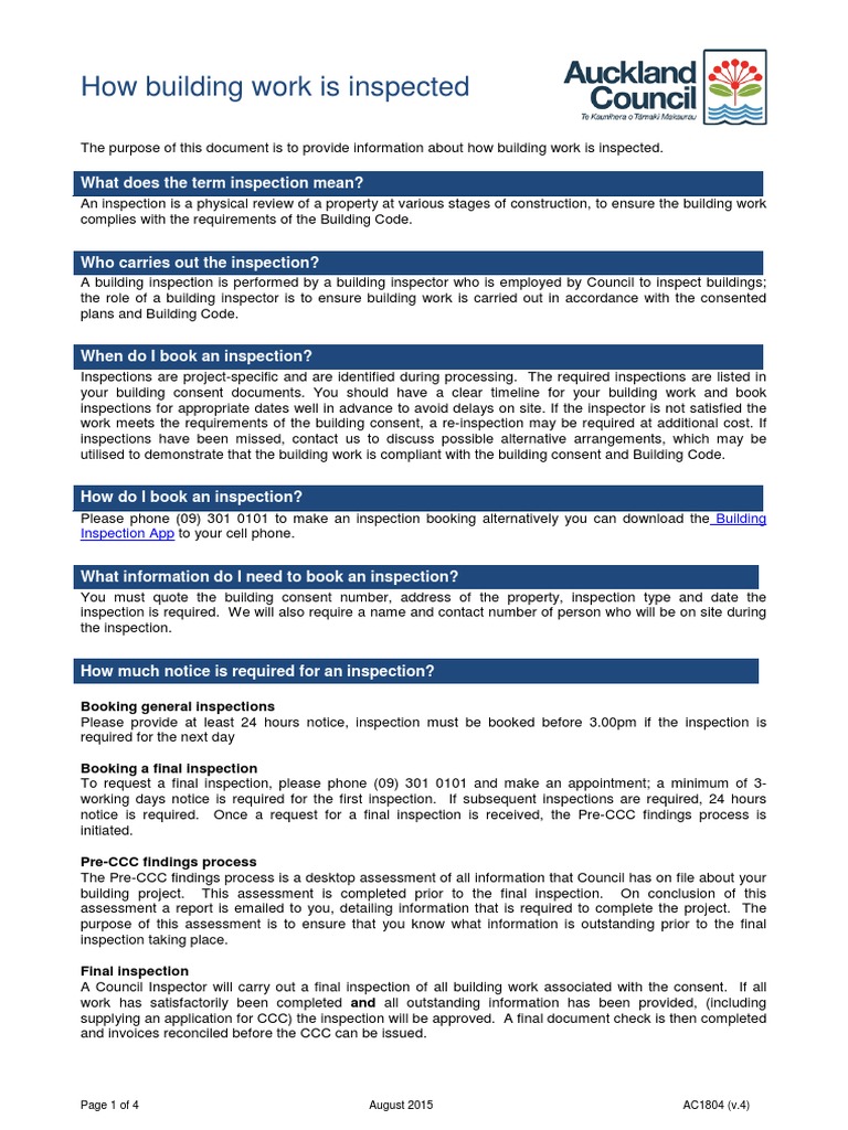 How Building Work Is Inspected: What Does The Term Inspection Mean ...