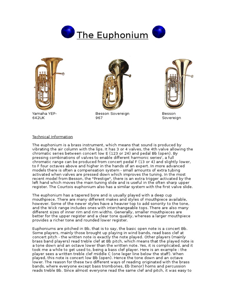 The Euphonium | Clef | Brass Instruments