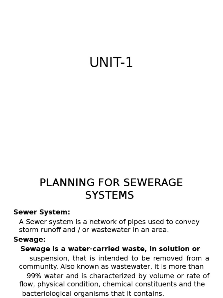 Planning For Sewerage Systems | PDF | Sanitary Sewer | Wastewater