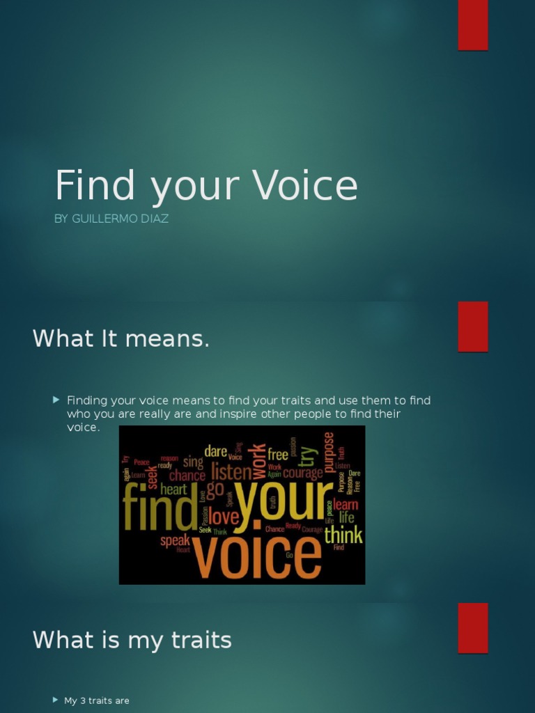 Discovering Your Unique Voice | PDF
