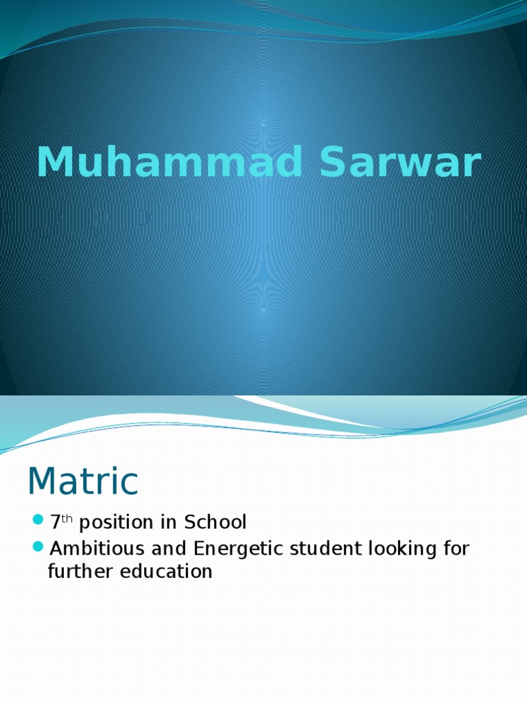 Muhammad Sarwar | PDF | Economics | Valuation (Finance)