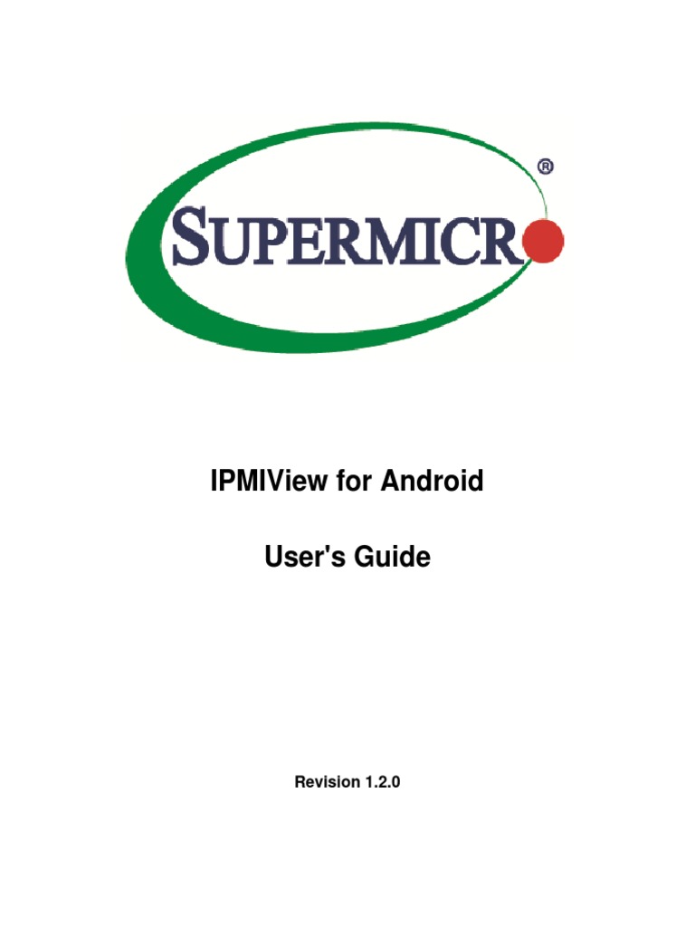 IPMI View For Android User Guide | PDF | Android (Operating System ...