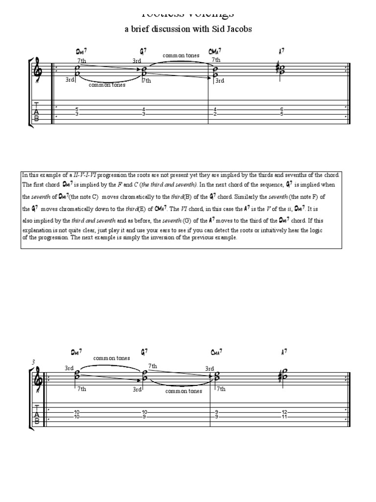A Brief Discussion With Sid Jacobs: Dmi7 G7 Cma7 A7 | PDF | Language Arts & Discipline ...