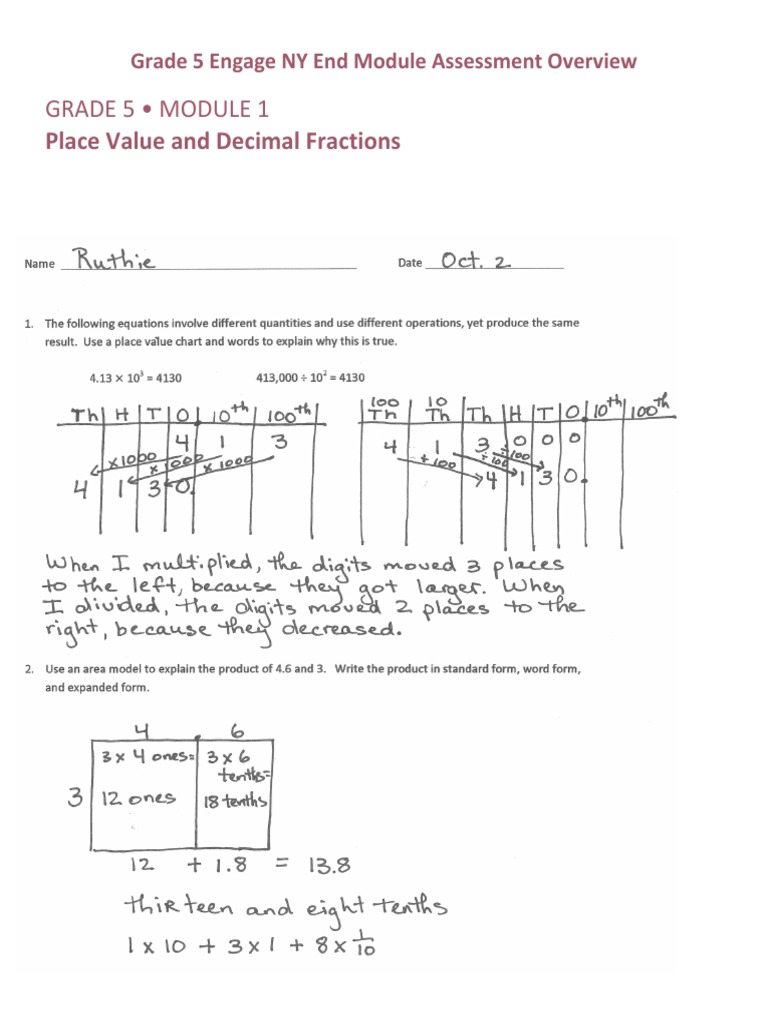Grade 5 Math Module Assessments | PDF