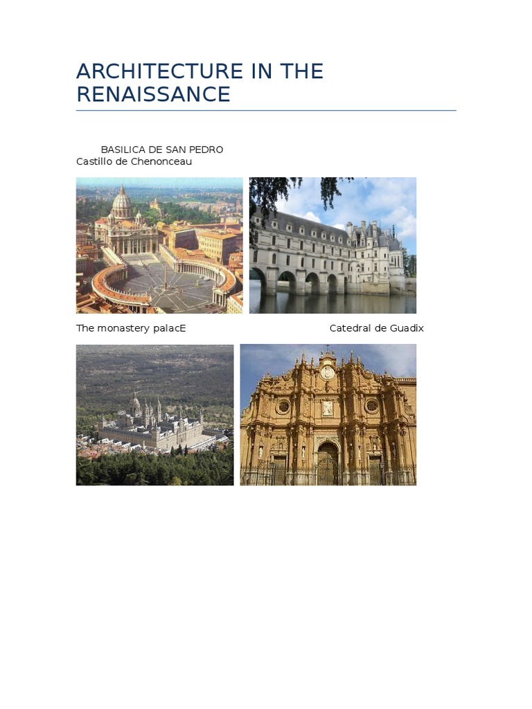 Renaissance Architecture Highlights | PDF