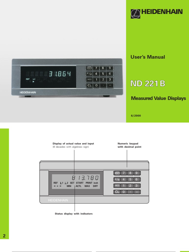 Heidenhain Nd221 B | PDF | Electrical Connector | Parameter (Computer Programming)