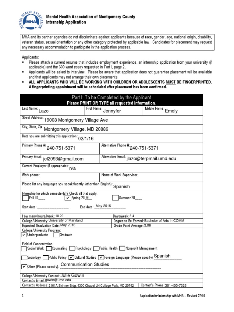 MHA Application | Internship | Academic Degree