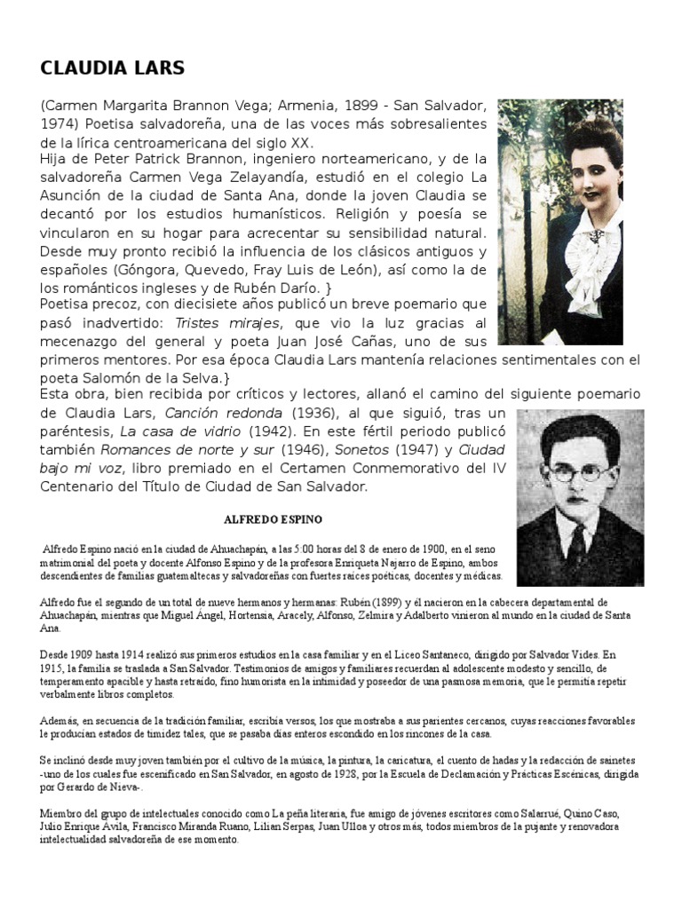 Claudia Lars | PDF | Poetas | Literatura en español