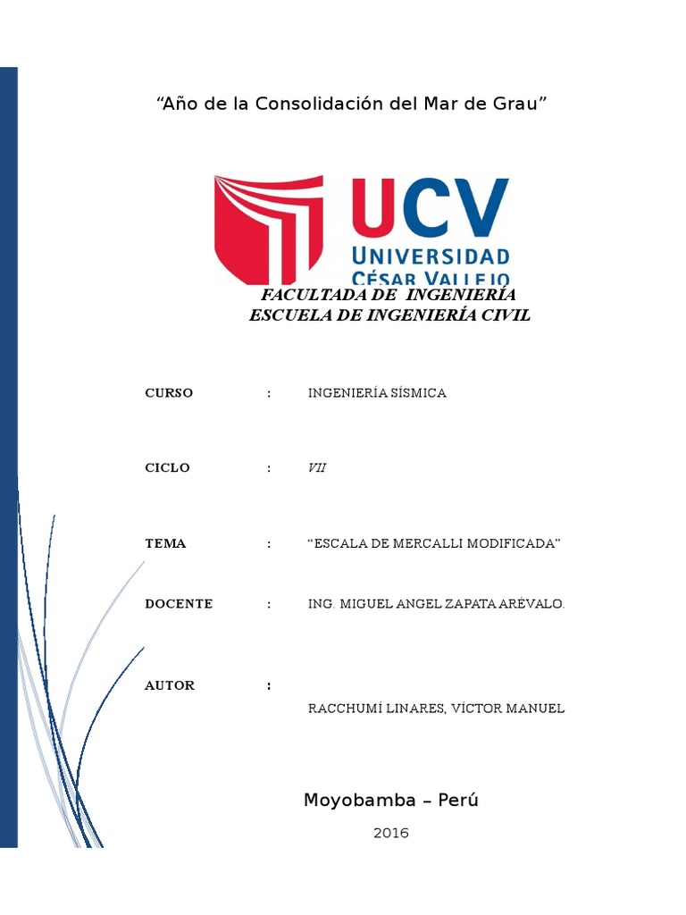 Escala de Mercalli Modificada | PDF | Geofísica | Sismología