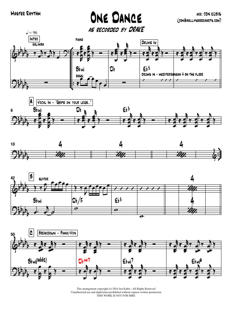 One Dance - Master Rhythm | PDF | Musical Forms | Popular Music