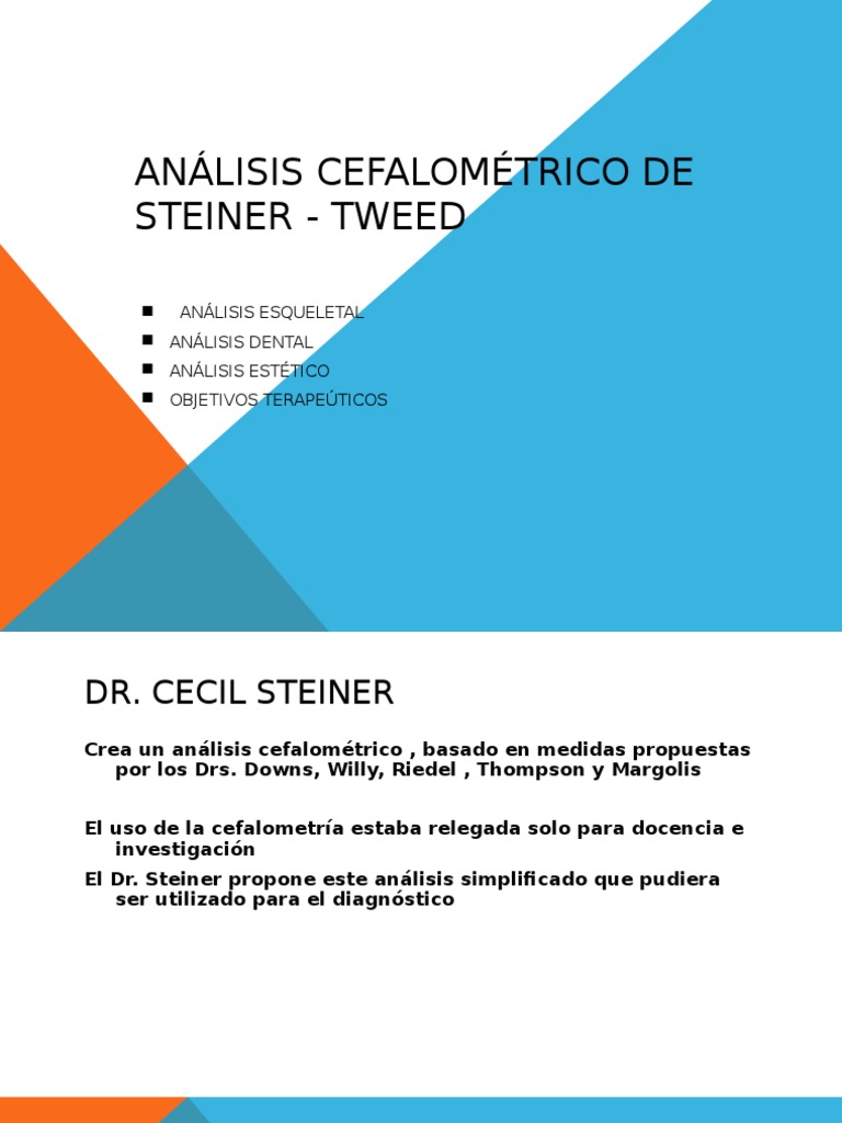 Analisis Cefalometrico de Steiner | PDF | Cráneo | Anatomía de los primates