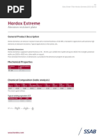 Hardox 450 Data Sheet | PDF | Sheet Metal | Engineering Tolerance